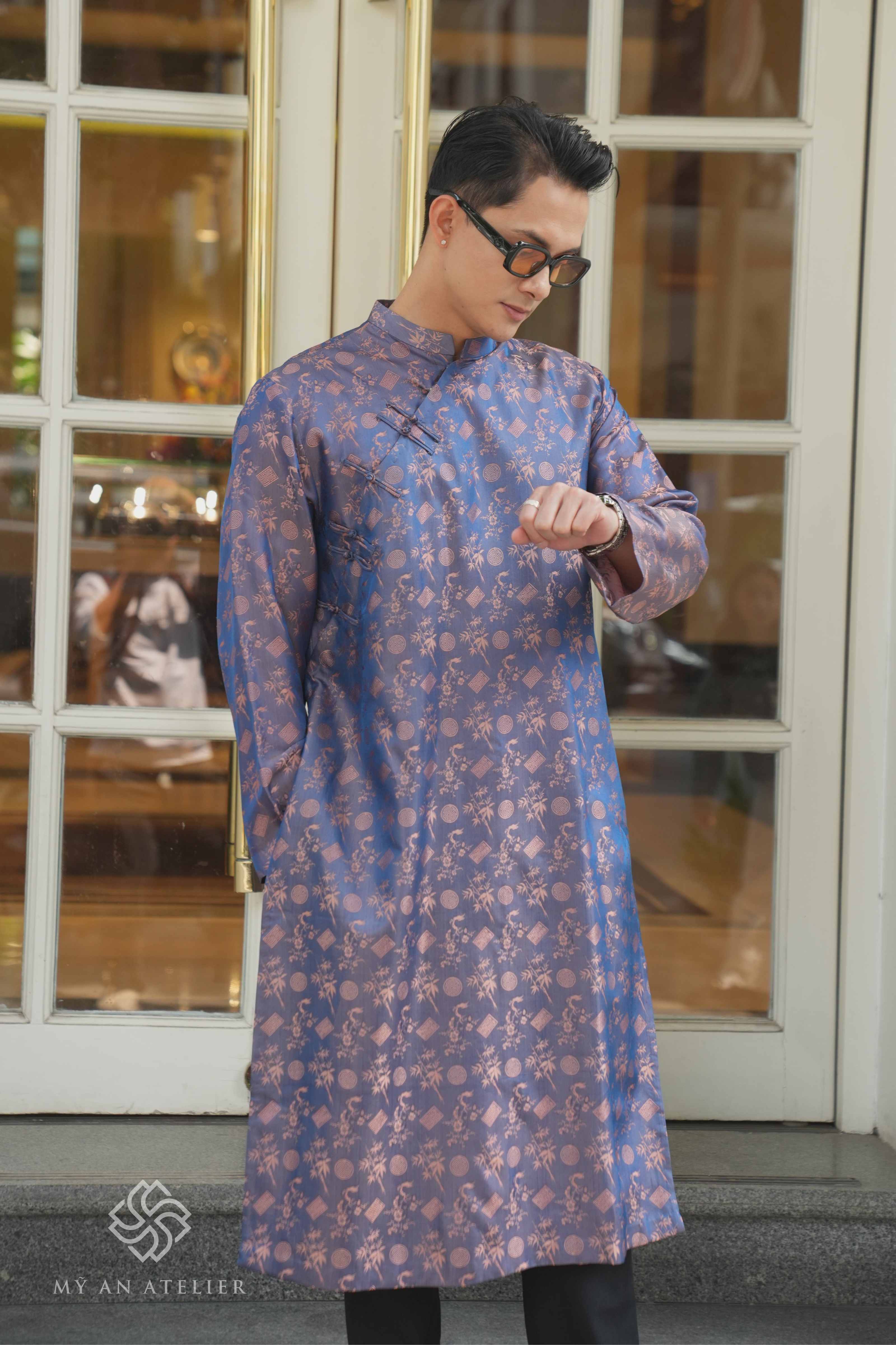 Mulberry silk Vietnam costume for men SADM-1C – AO DAI MYAN